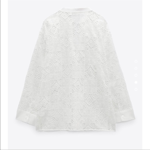 Zara | Tops | Zara Woman Ss2 Embroidered Eyelet Blouse | Poshmark